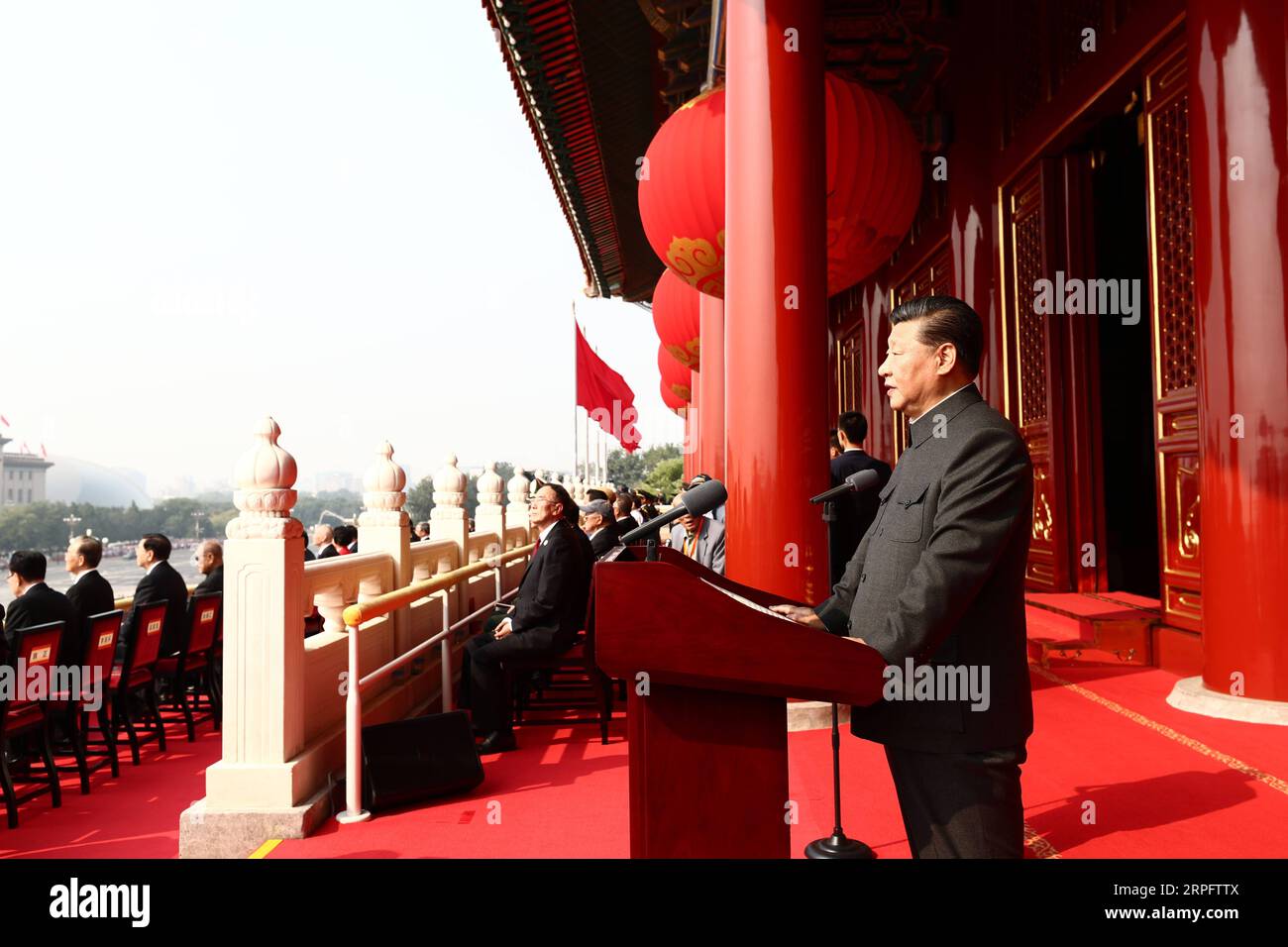 191001 -- BEIJING, Oct. 1, 2019 -- Chinese President Xi Jinping, also ...