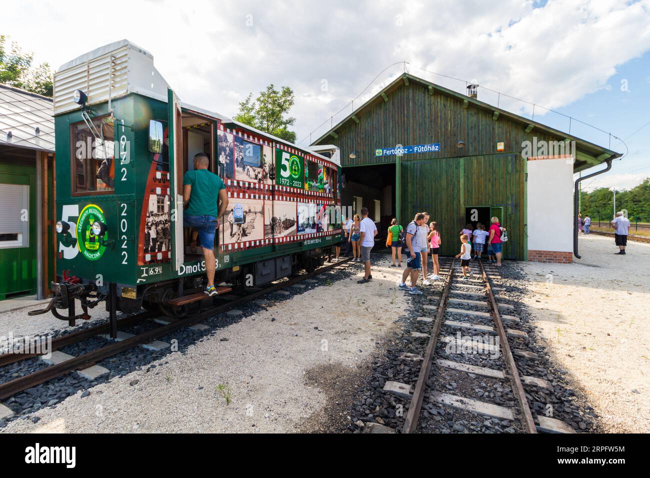 Dmot 953 railcar, manufactured in 1940, used by the Nagycenki Szechenyi ...