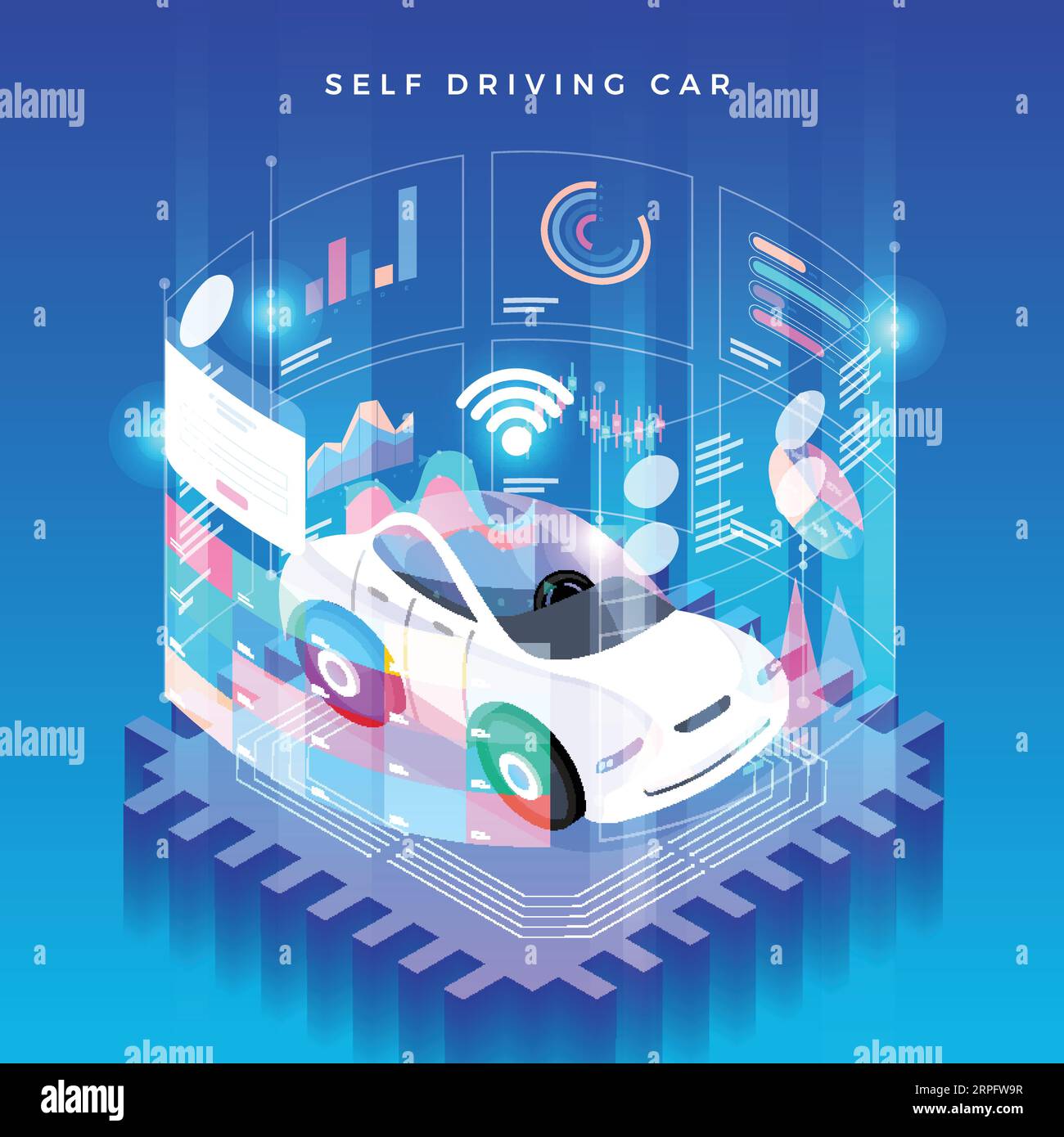 Google self driving car Stock Vector Images - Alamy