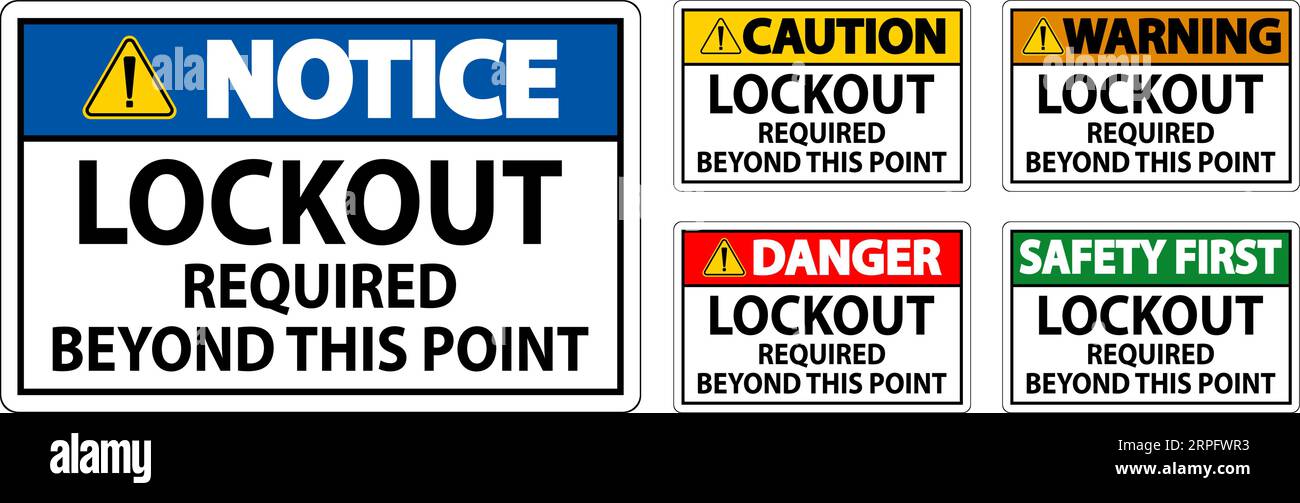 Danger sign lockout hi-res stock photography and images - Alamy