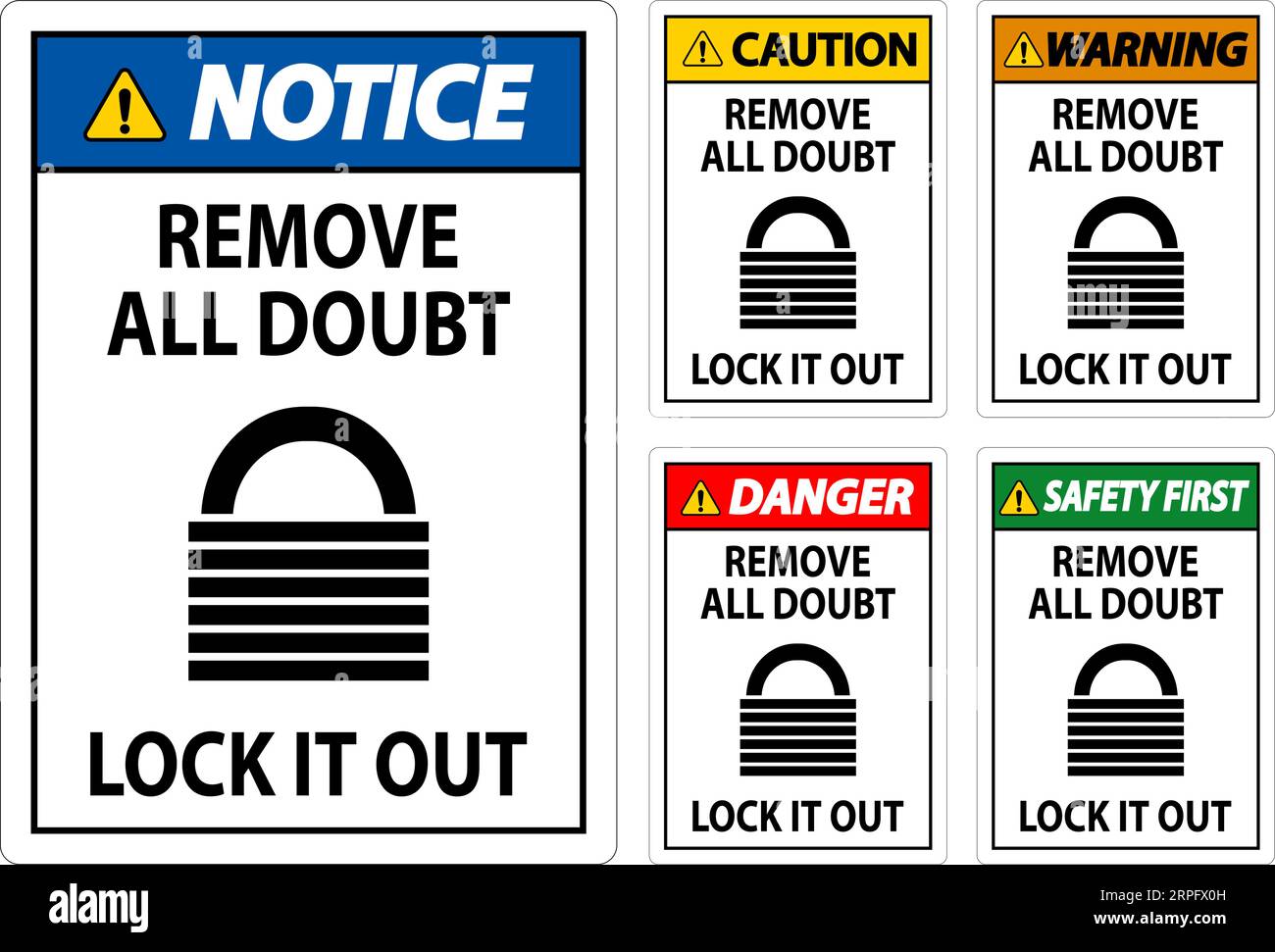 Lock out tag out sign Stock Vector Images - Alamy