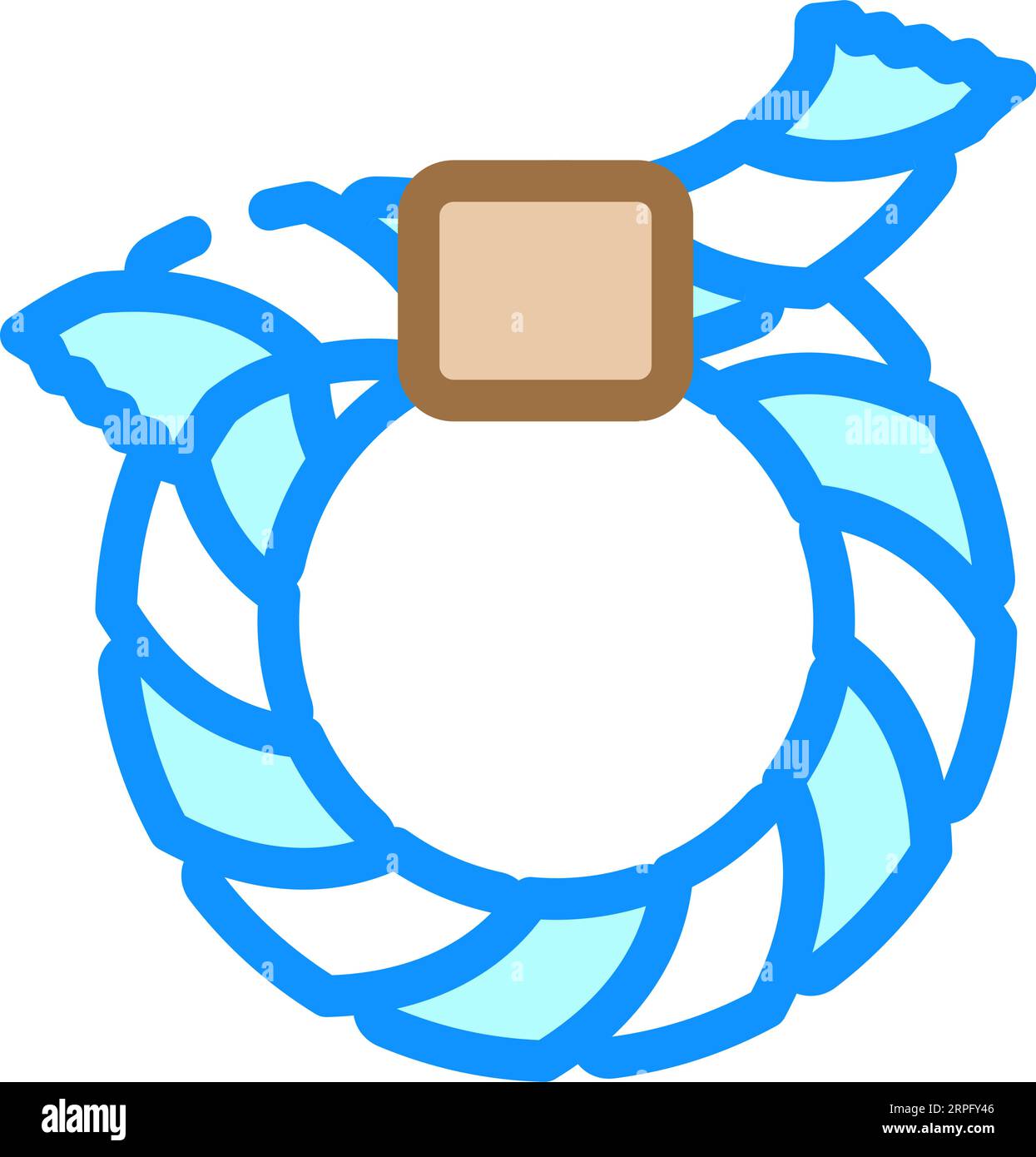 shimenawa ring shintoism color icon vector illustration Stock Vector ...