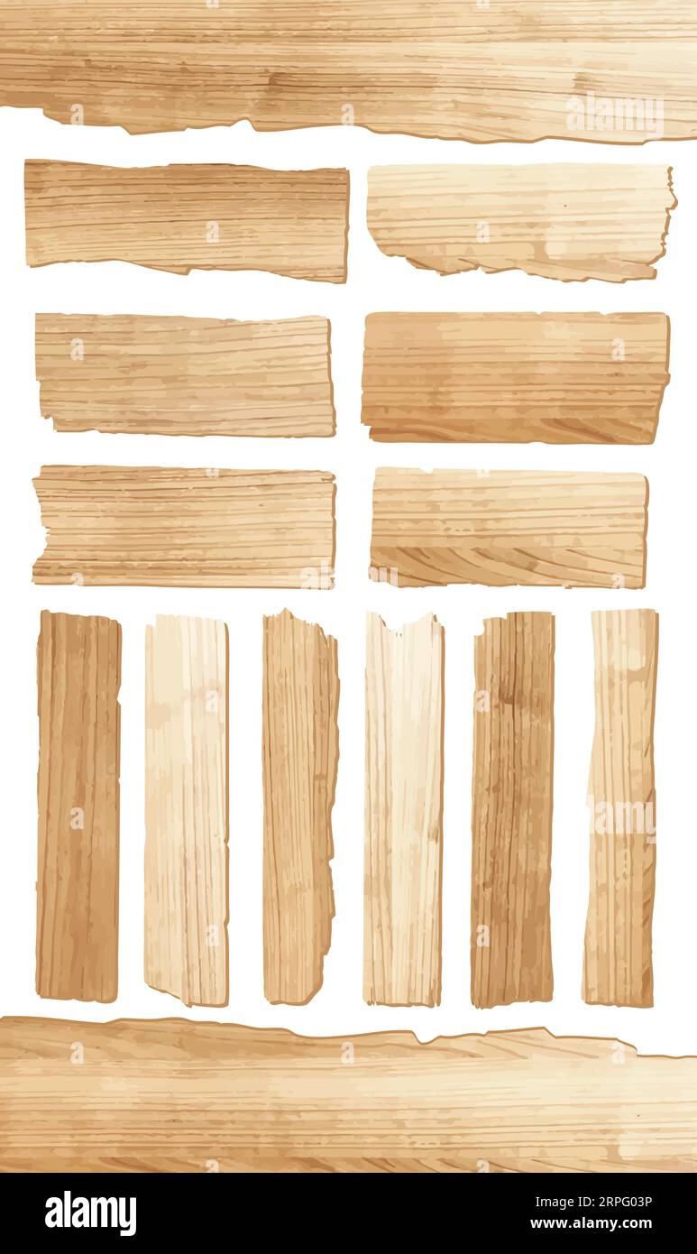 Wood plank isolated on white background Royalty Free Vector Stock ...