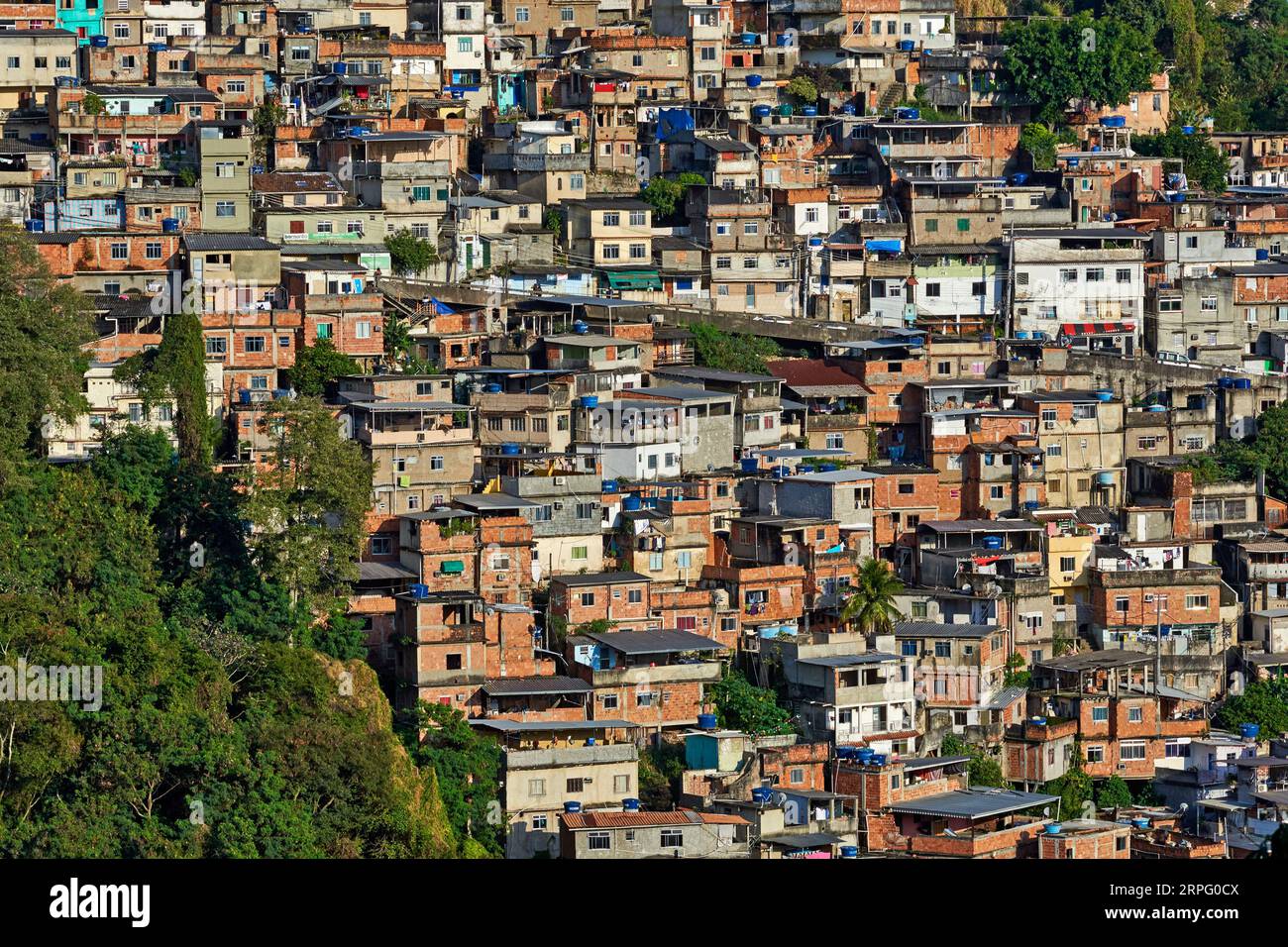 Favela on hill in Rio de Janeiro, Brazil Stock Photo - Alamy