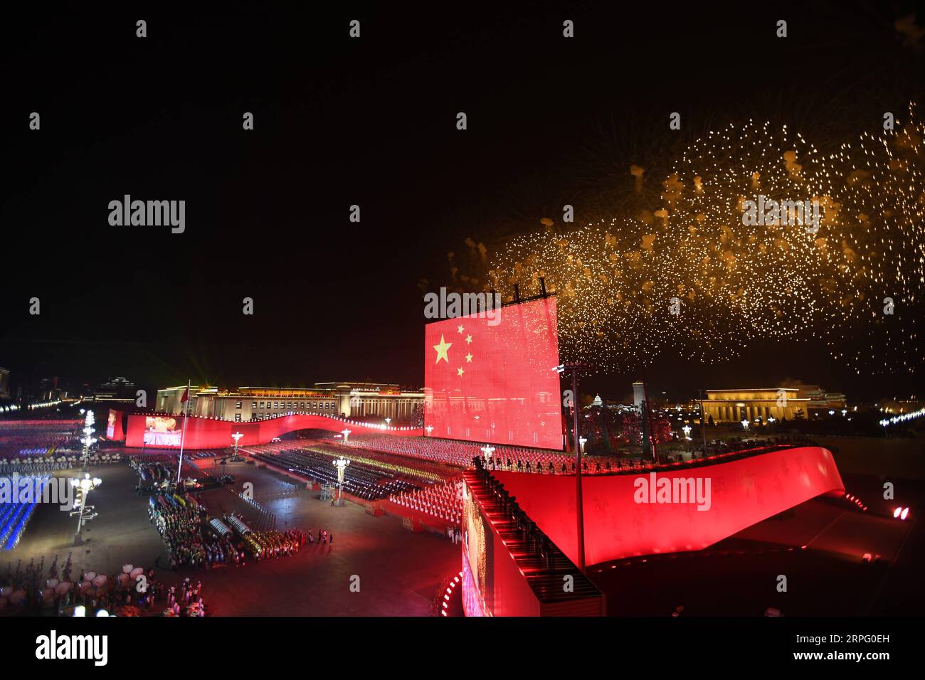 191001 -- BEIJING, Oct. 1, 2019 -- A grand evening gala is staged on ...