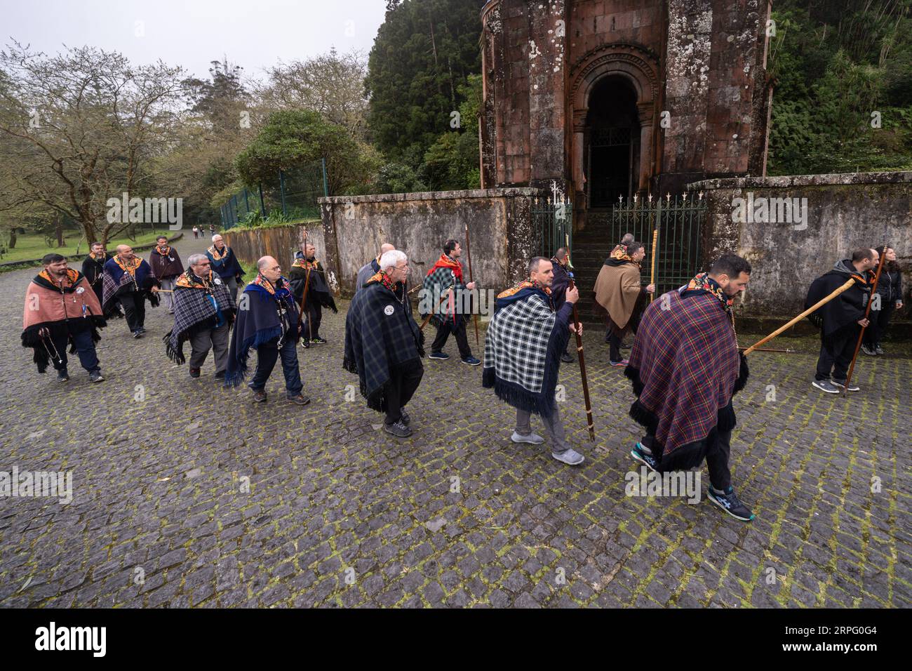 Roman Catholic pilgrims called a Romeiros, arrive at the Chapel of Our ...