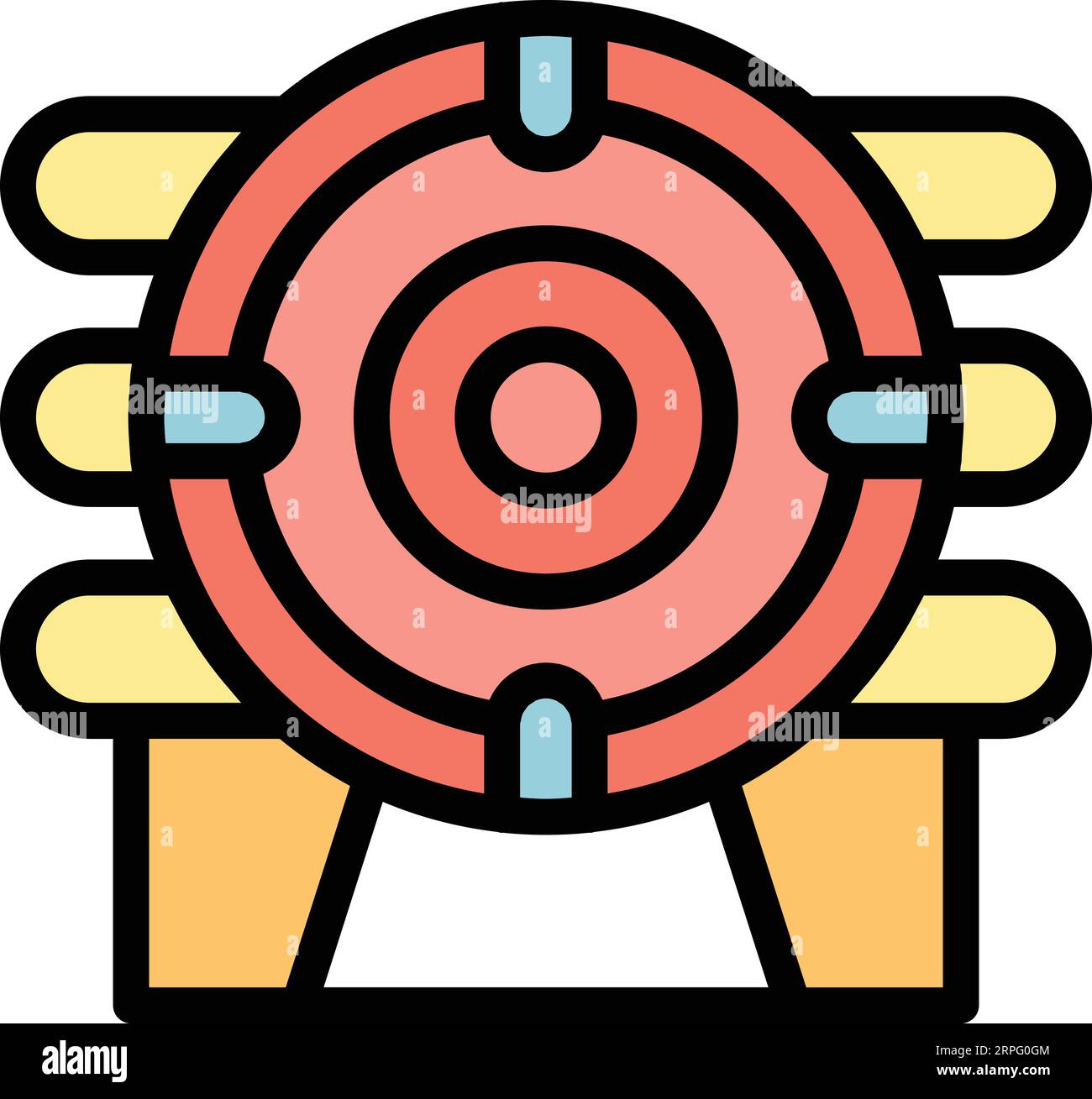 Target paintball icon outline vector. Ball gun. Game sport color flat ...