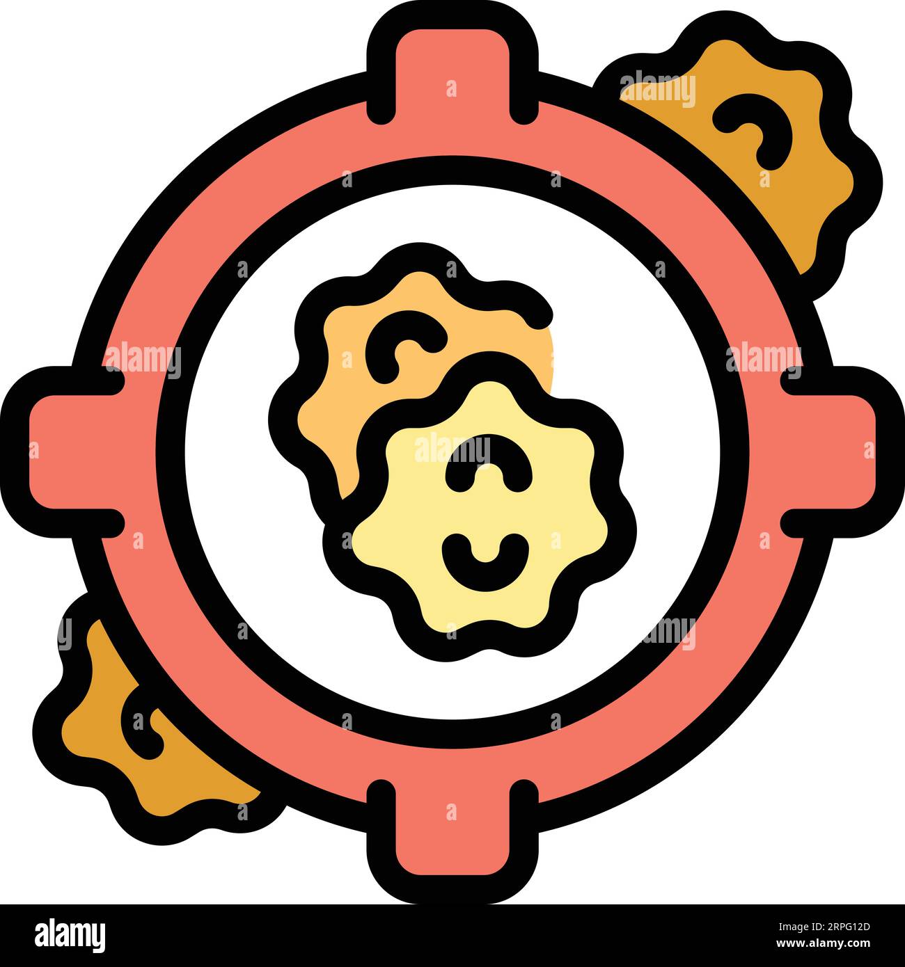 Sport target icon outline vector. Ball paint. Mask action color flat ...