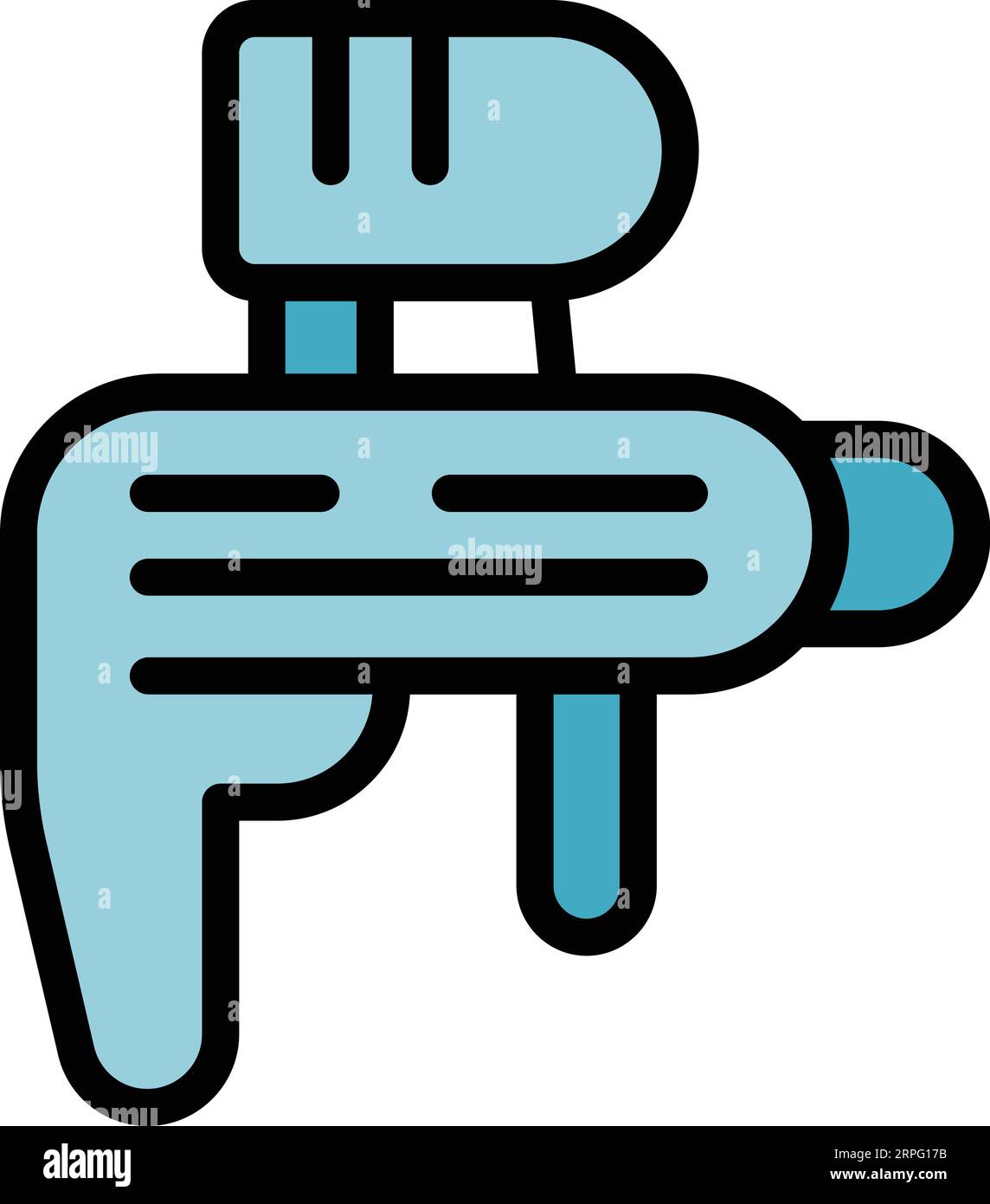 Action gun icon outline vector. Spot ball. Mask target color flat Stock ...