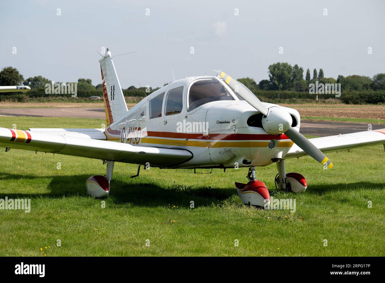 Piper PA-28-180 Cherokee at Wellesbourne Airfield, Warwickshire, UK (G ...