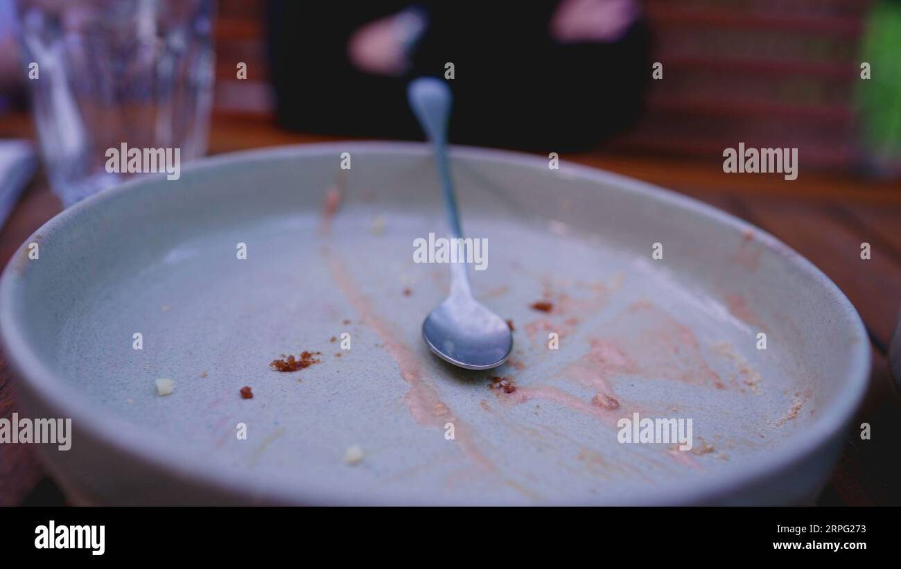 Savored to the Last Bite of Leftover Traces of a Gourmet Dessert ...