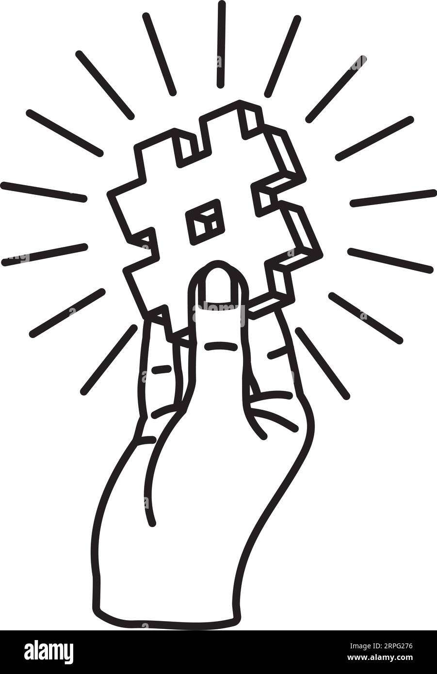 Human hand holding golden hashtag sign vector line icon for Social ...