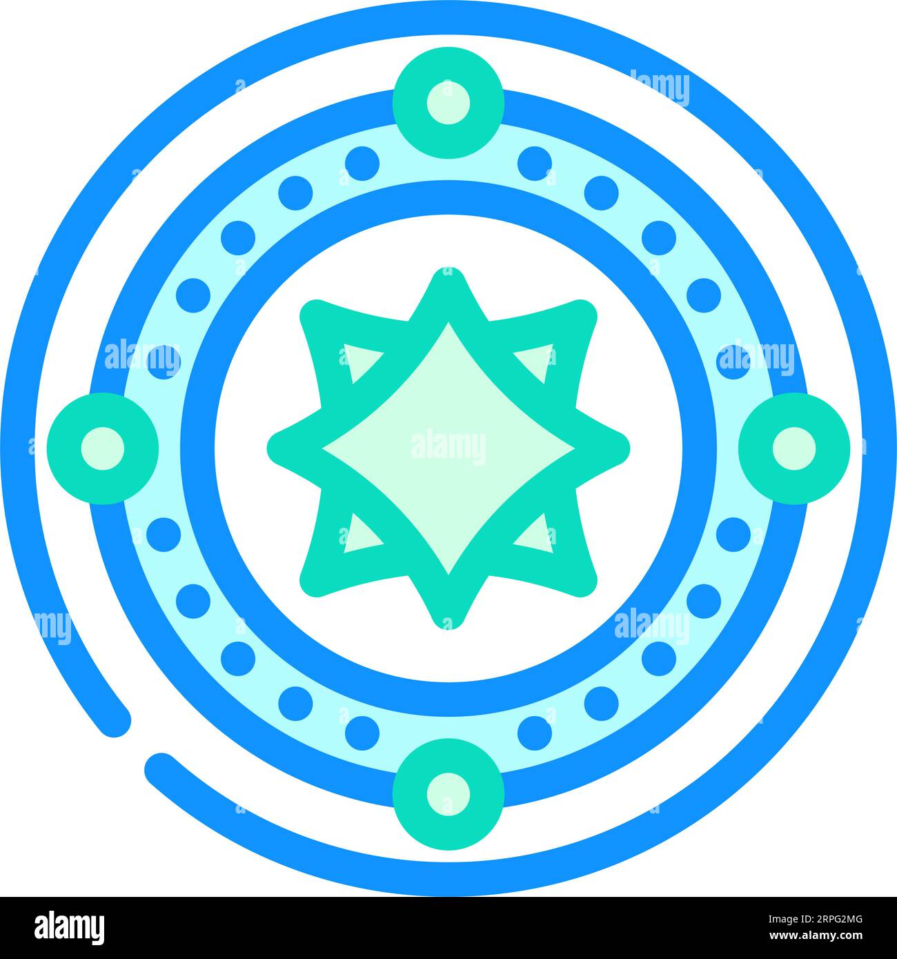 yata mirror shintoism color icon vector illustration Stock Vector Image ...