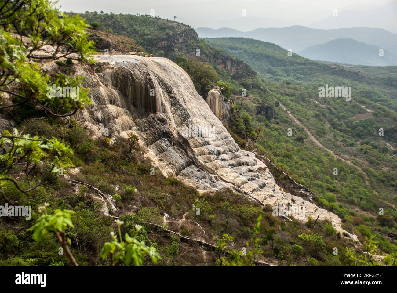The touristic and famous site of Hierve el Agua in Oaxaca, Mexico ...
