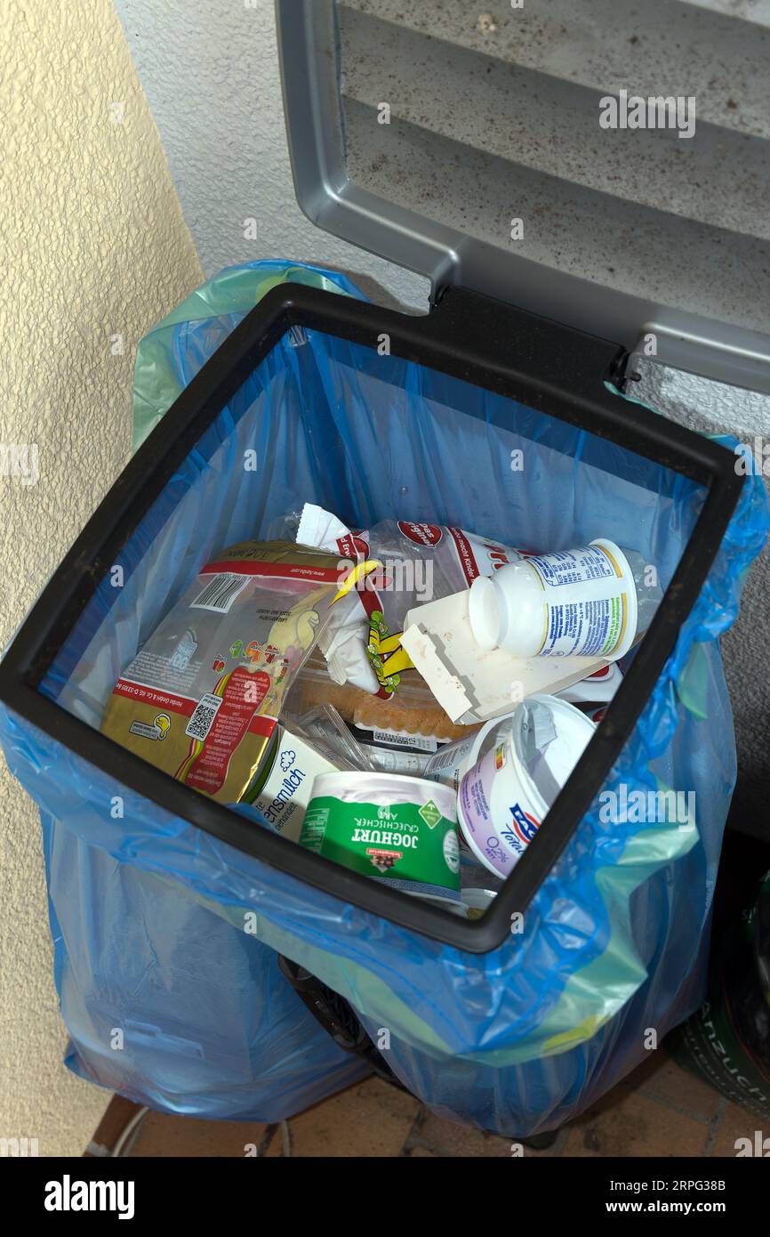 Recycling And Waste Separation, Container For Plastic Waste Filled With ...