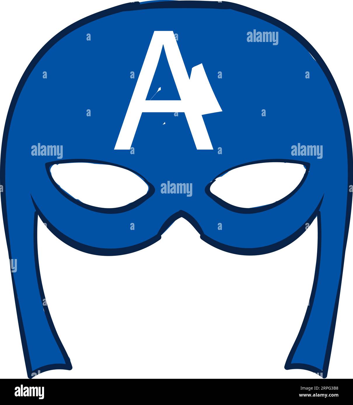 Captain america mask on white background Vector Image Stock Vector ...