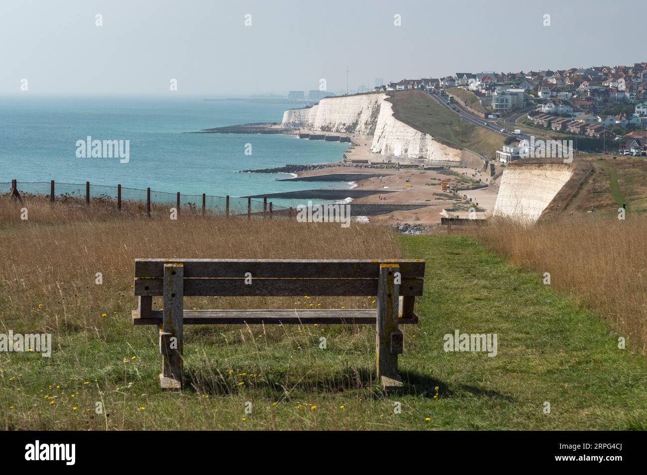 View west towards Saltdean beach fromTelscombe Cliffs, Saltdean, East ...