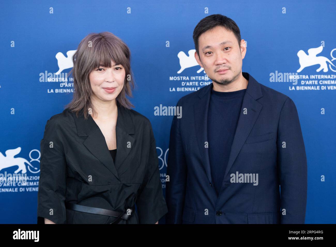 Venice, Italy. 04th Sep, 2023. Eiko Ishibashi and Director Ryusuke Hamaguchi attending the Aku ...
