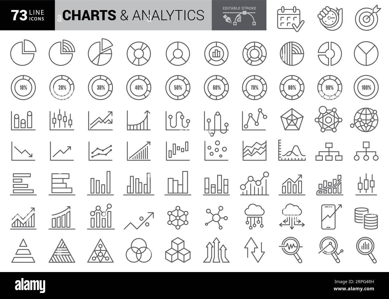Pie bar charts Black and White Stock Photos & Images - Alamy