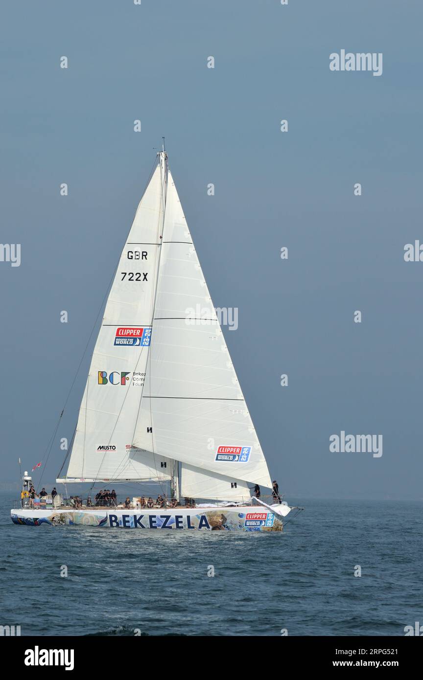 Clipper 2023 round the world yacht race portsmouth Stock Photo - Alamy