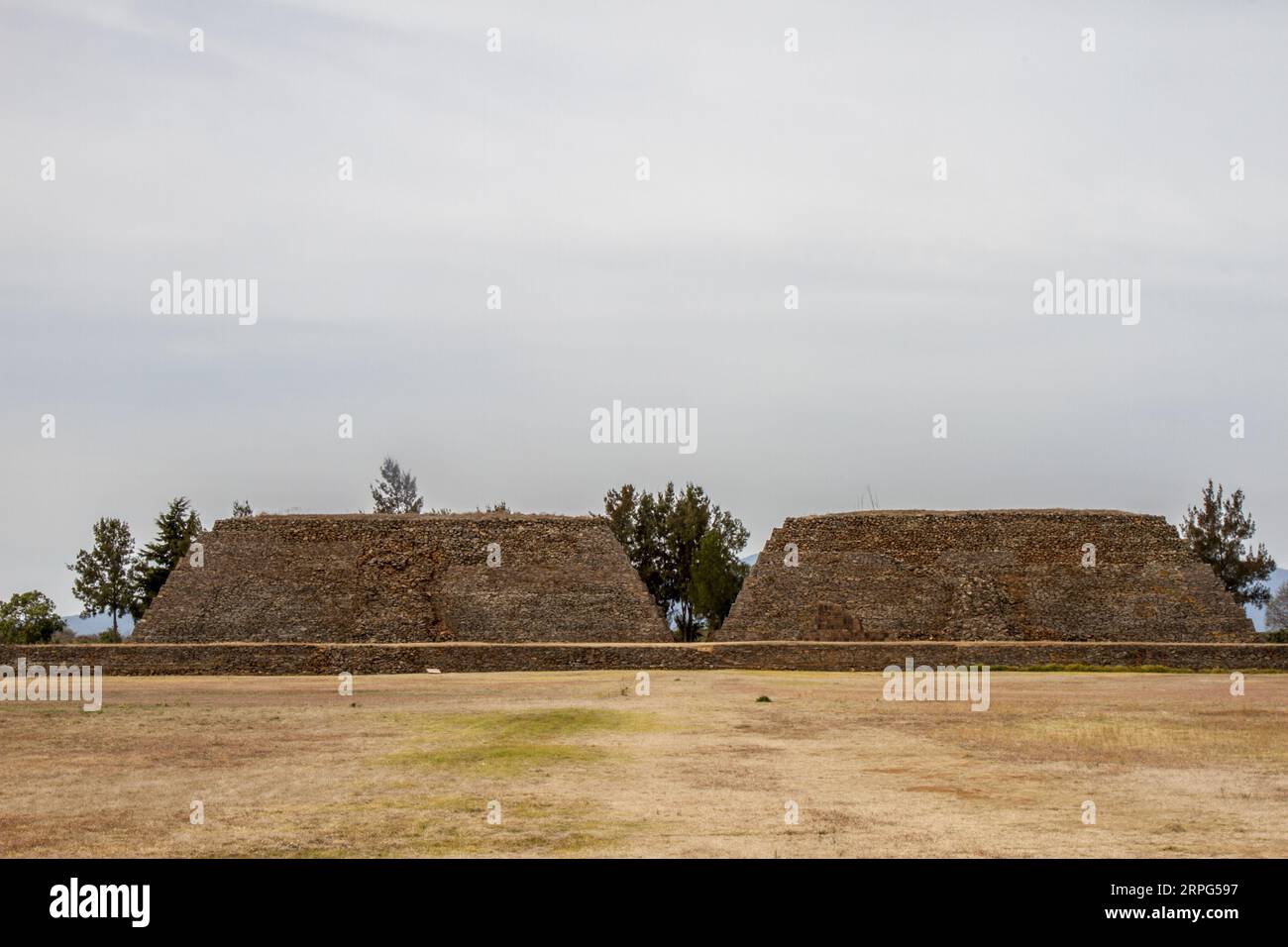 Pyramids of an ancient civilization of Mexico. Tzintzuntzan, Michoacan ...