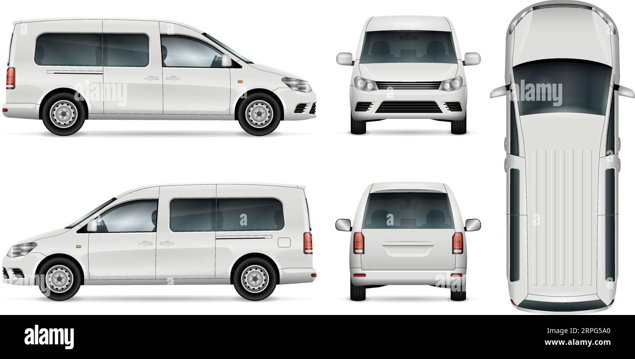 White model van side view Cut Out Stock Images & Pictures - Alamy