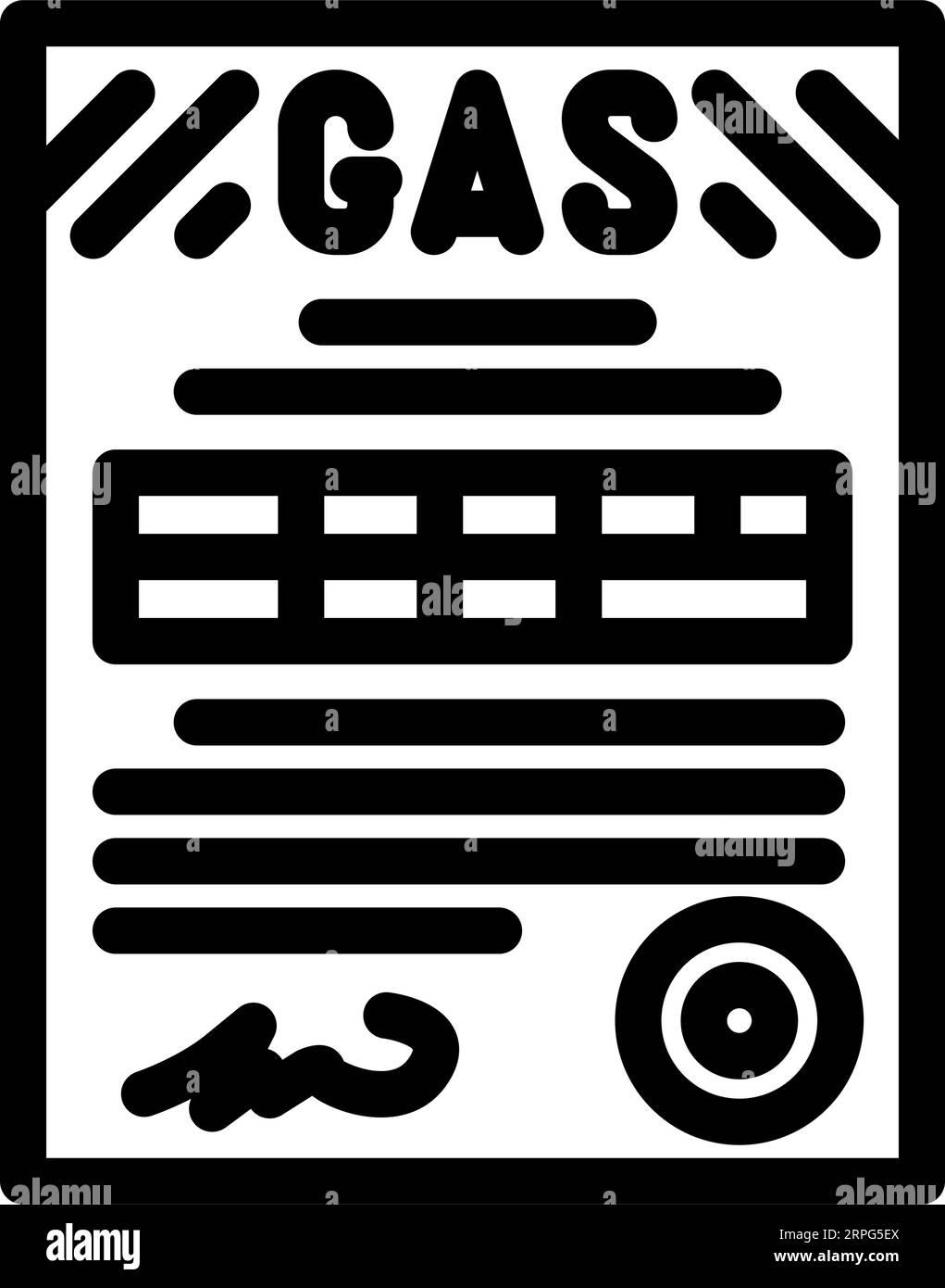 contract gas service line icon vector illustration Stock Vector Image ...