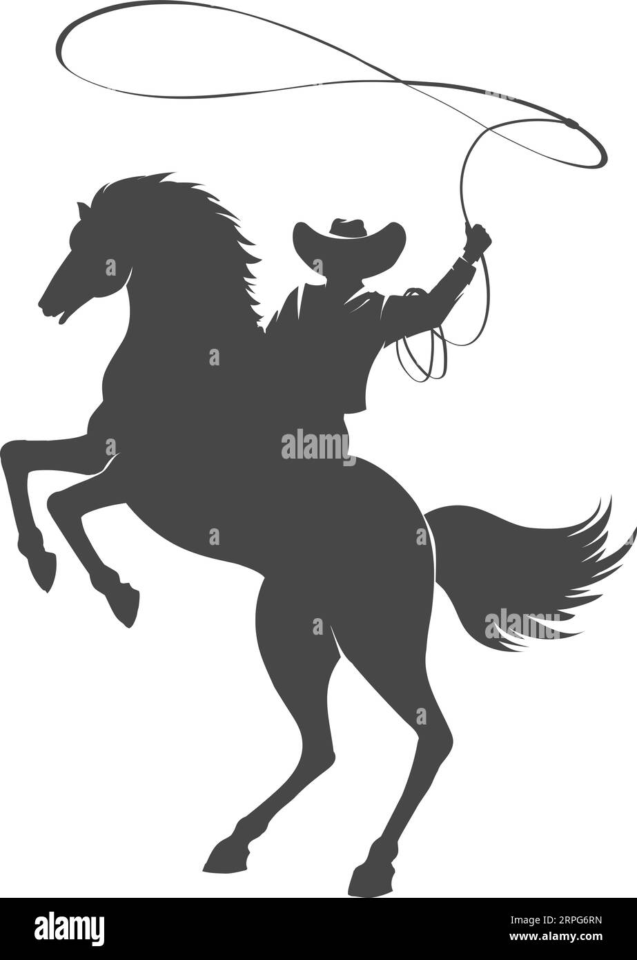 Western horse silhouette Cut Out Stock Images & Pictures - Alamy