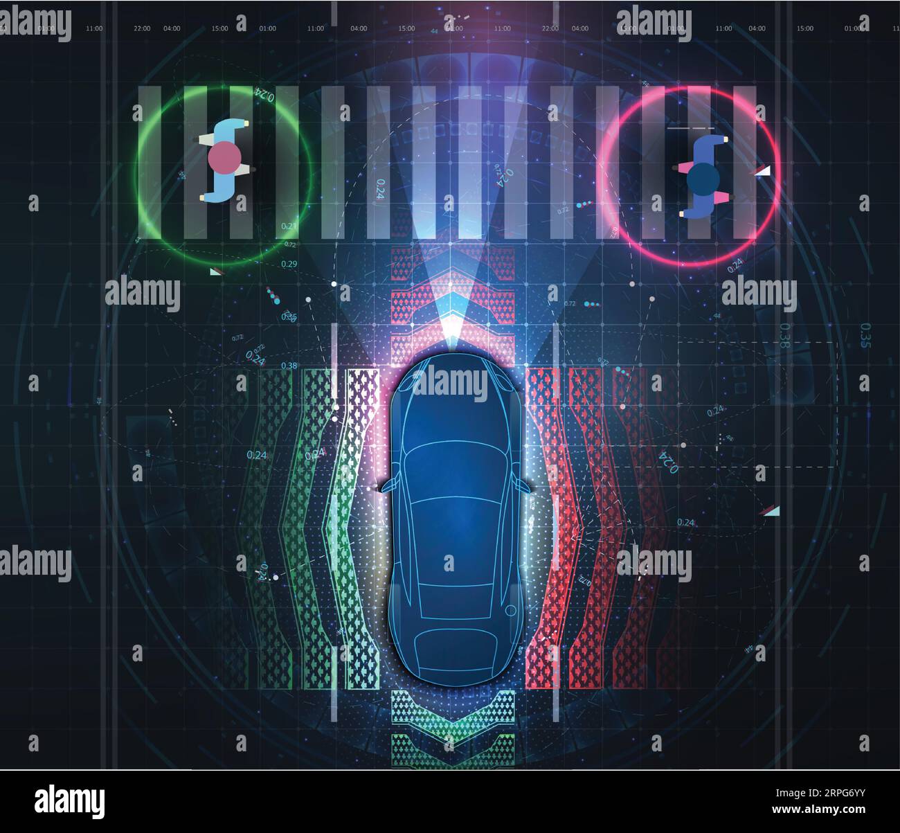 Network connected self driving Stock Vector Images - Alamy