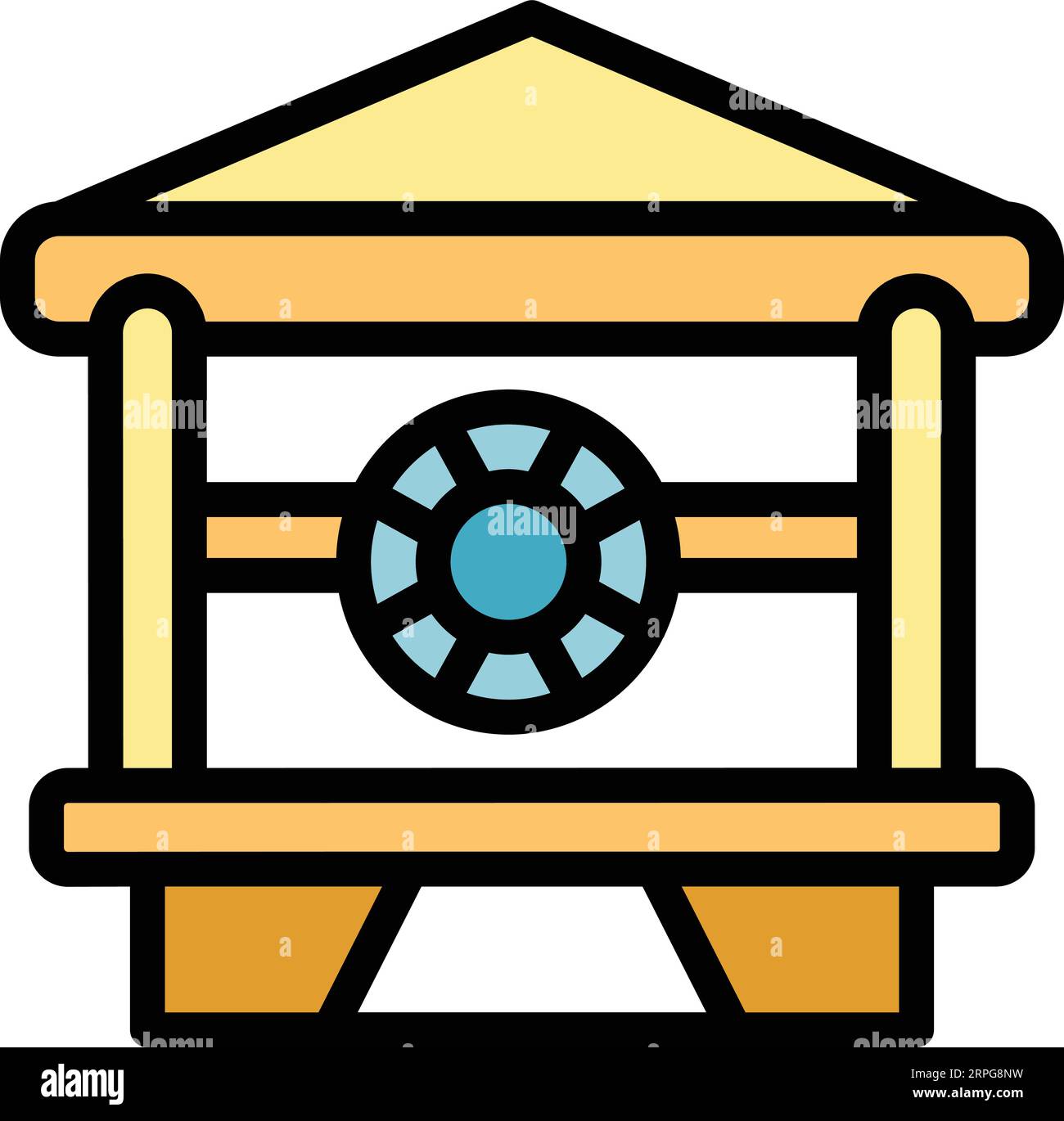 Coast guard team icon outline vector. Emergency boat. Sea ship color ...