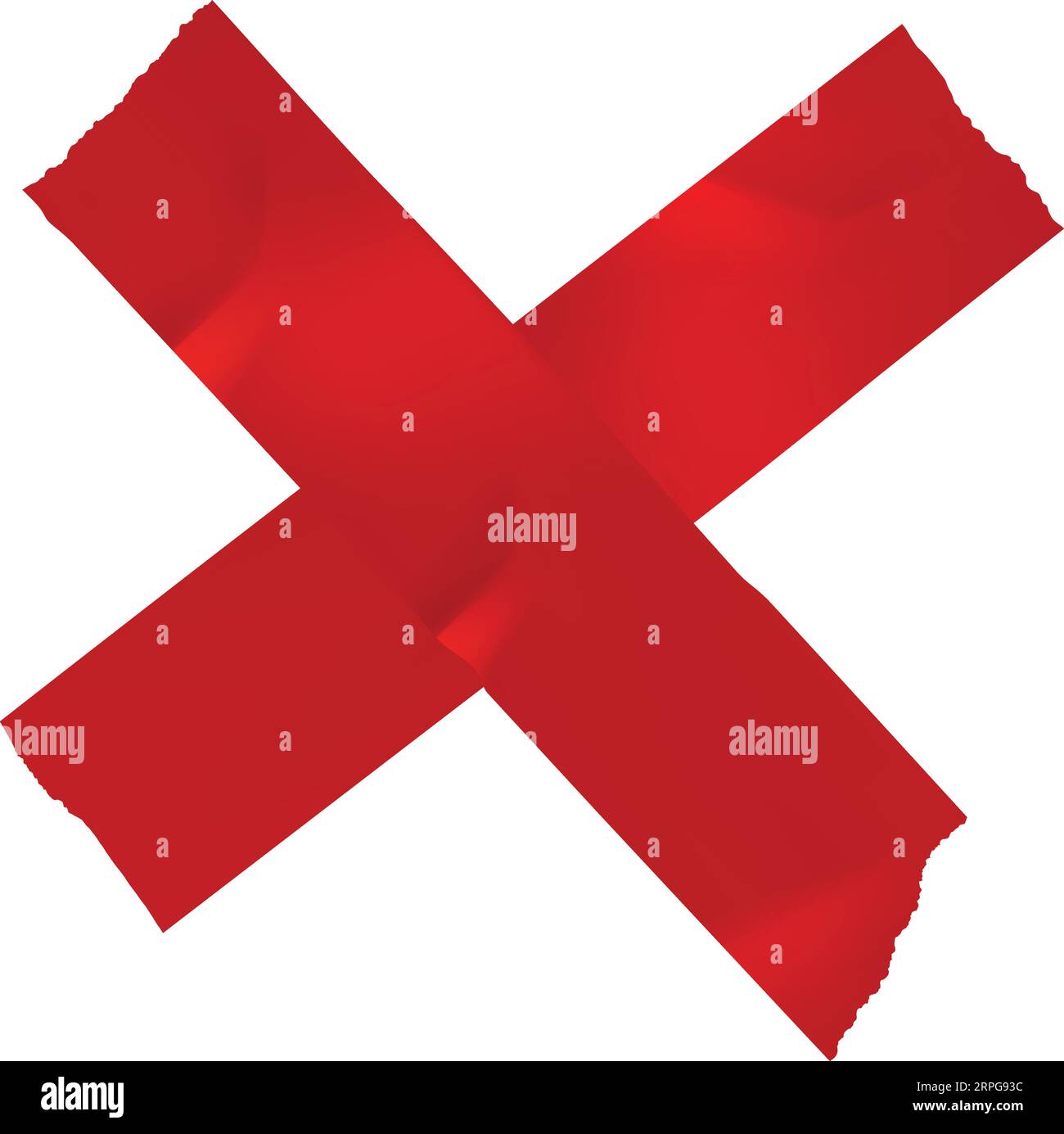 Wrinkled red tape Stock Vector Images - Alamy