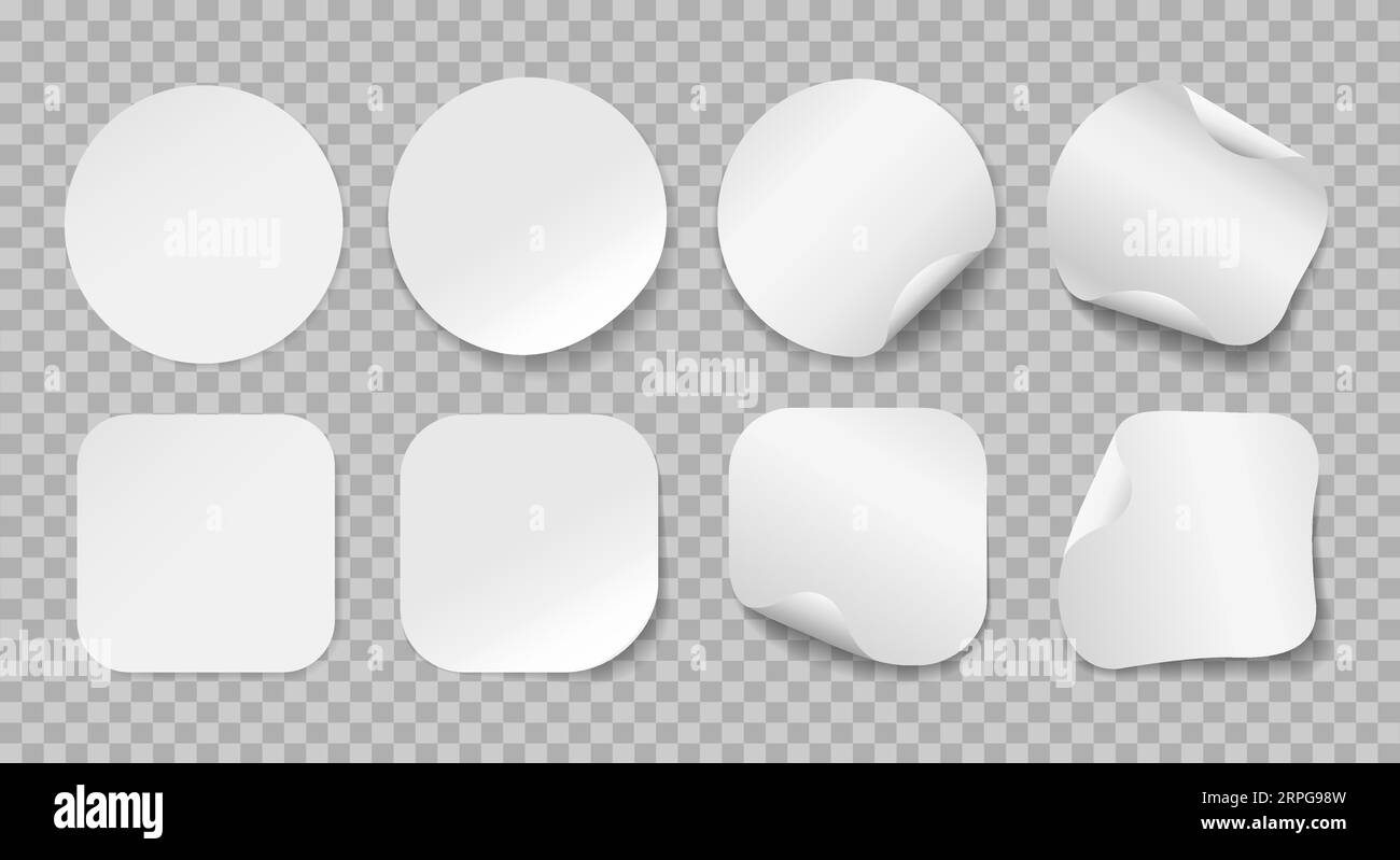 Adhesive white sticker set Stock Vector Image & Art - Alamy