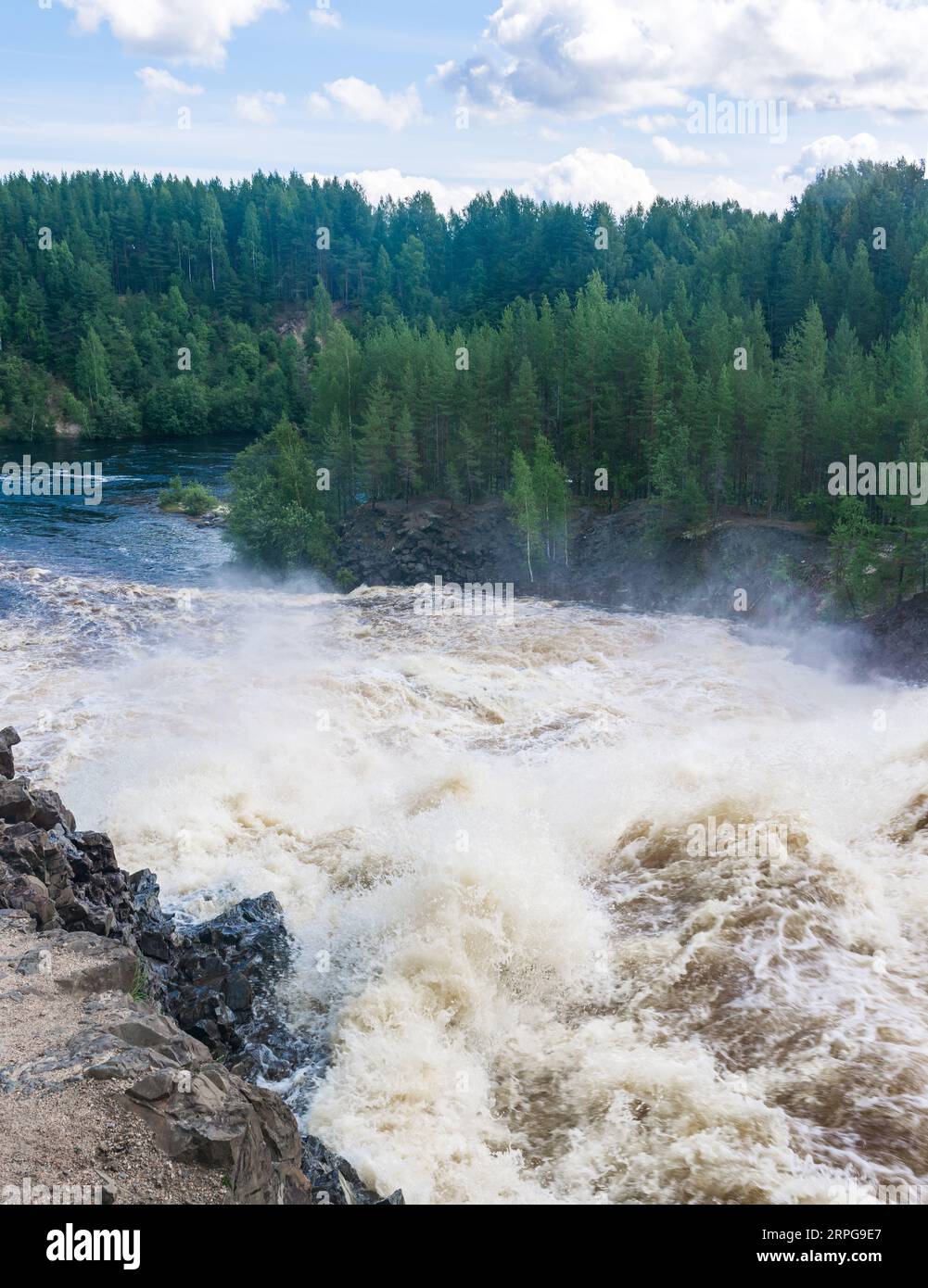 natural landscape, mountain river with rapids Stock Photo - Alamy