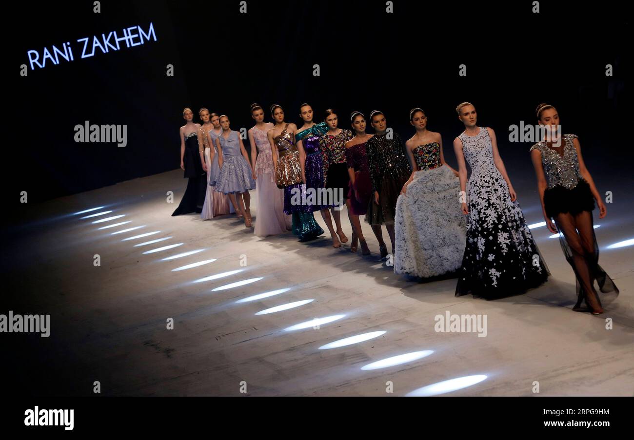 Models present creations lebanese designer hi-res stock photography and ...