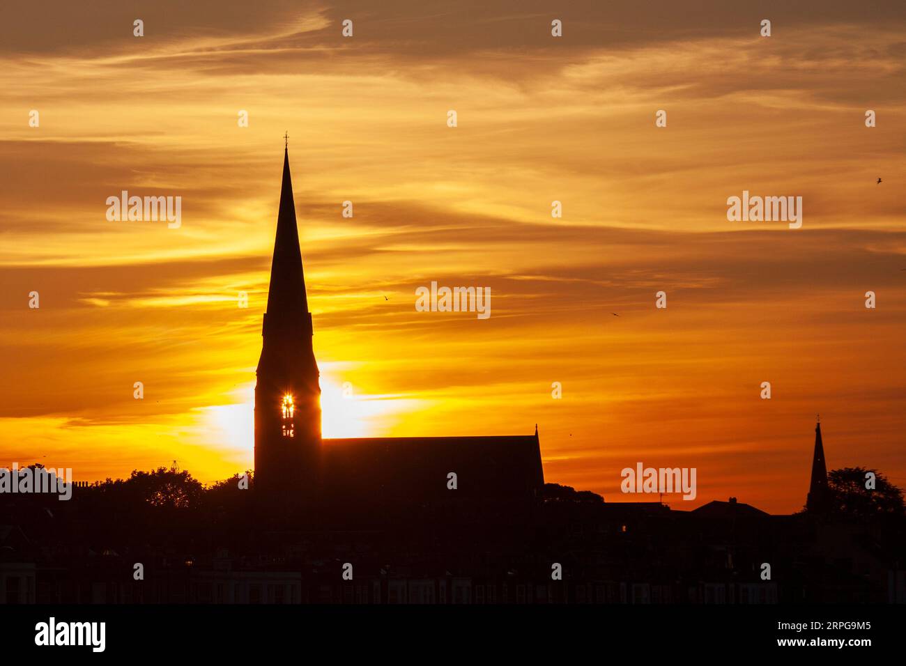 Portobello, Edinburgh, Scotland, UK. 4th September 2023. Sunset by the ...