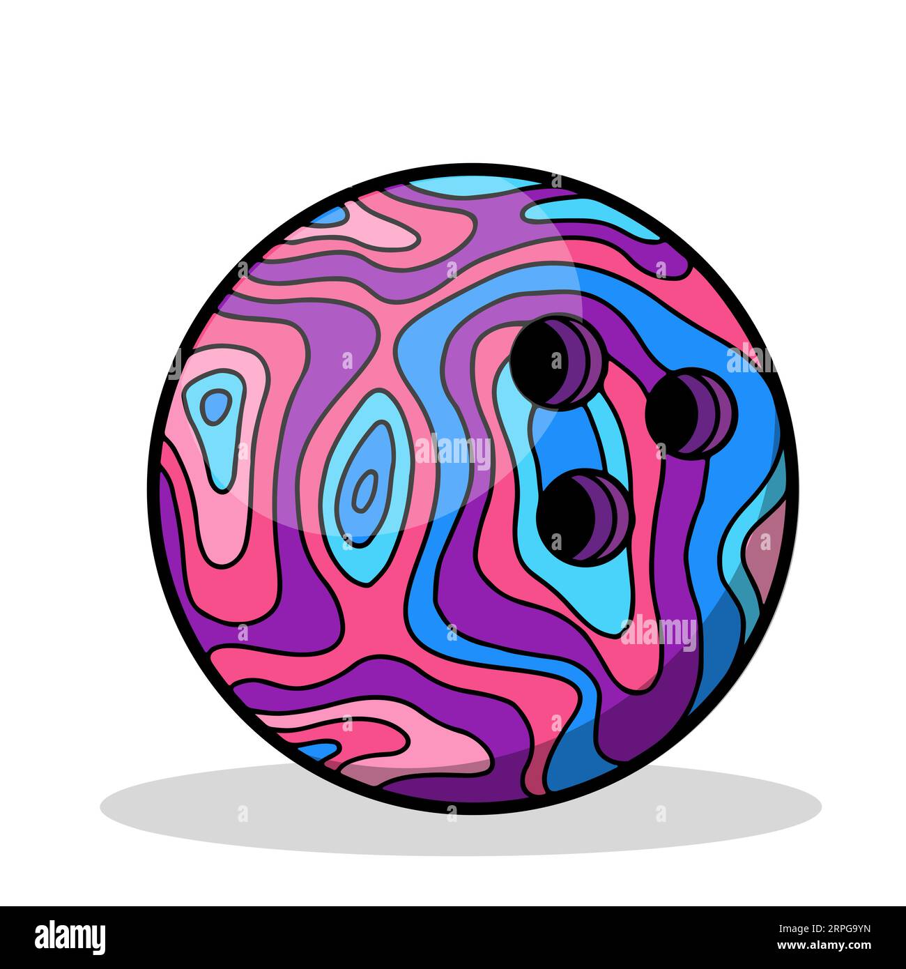 Vector illustration of bowling ball Stock Vector Image & Art - Alamy