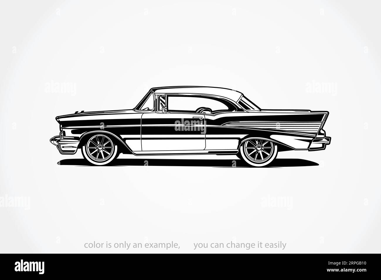 Classic mustang side view Stock Vector Images - Alamy