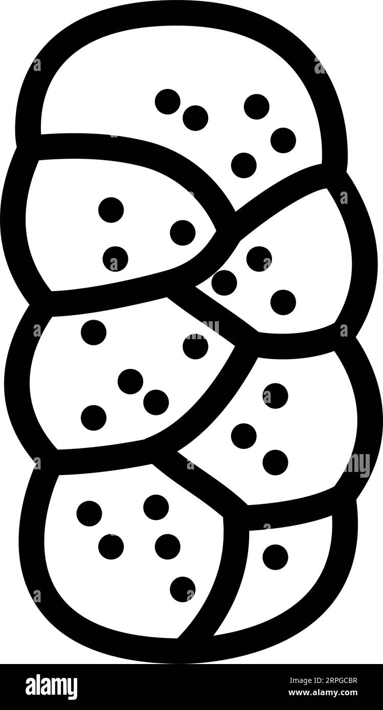 challah bread jewish line icon vector illustration Stock Vector Image ...