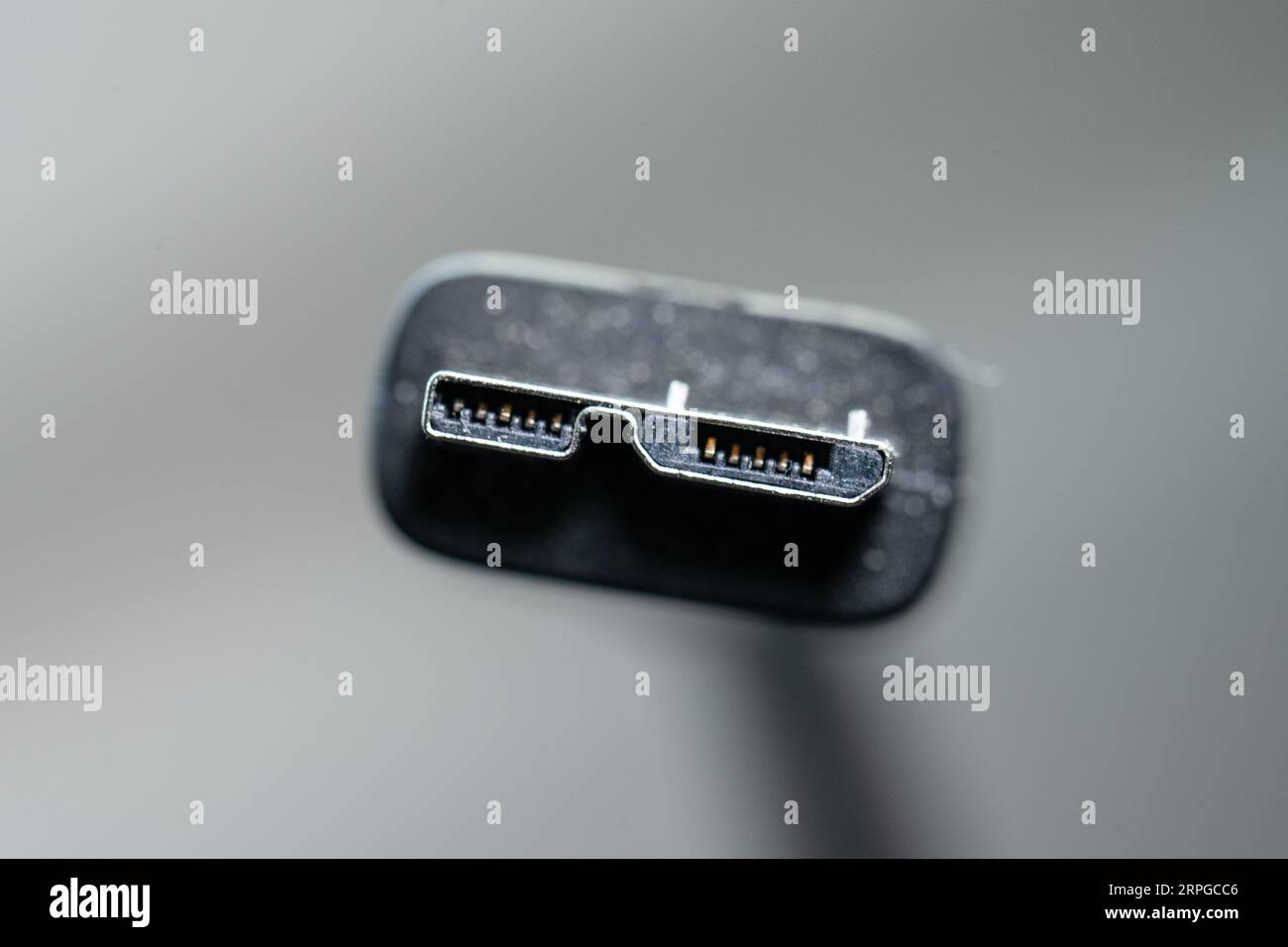 Closeup of a USB3 micro-B connector Stock Photo - Alamy