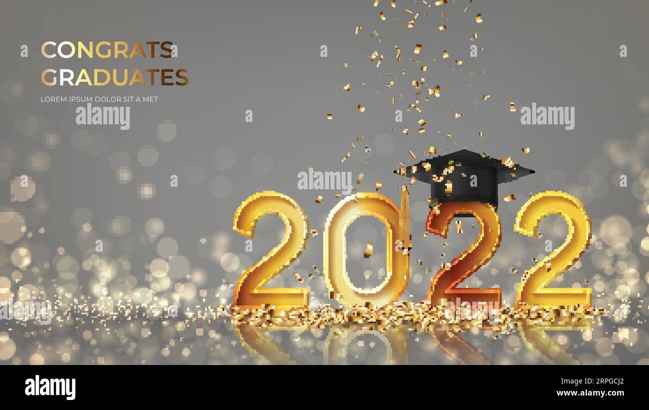 Banner for design of graduation 2022 Royalty Free Vector Stock Vector ...