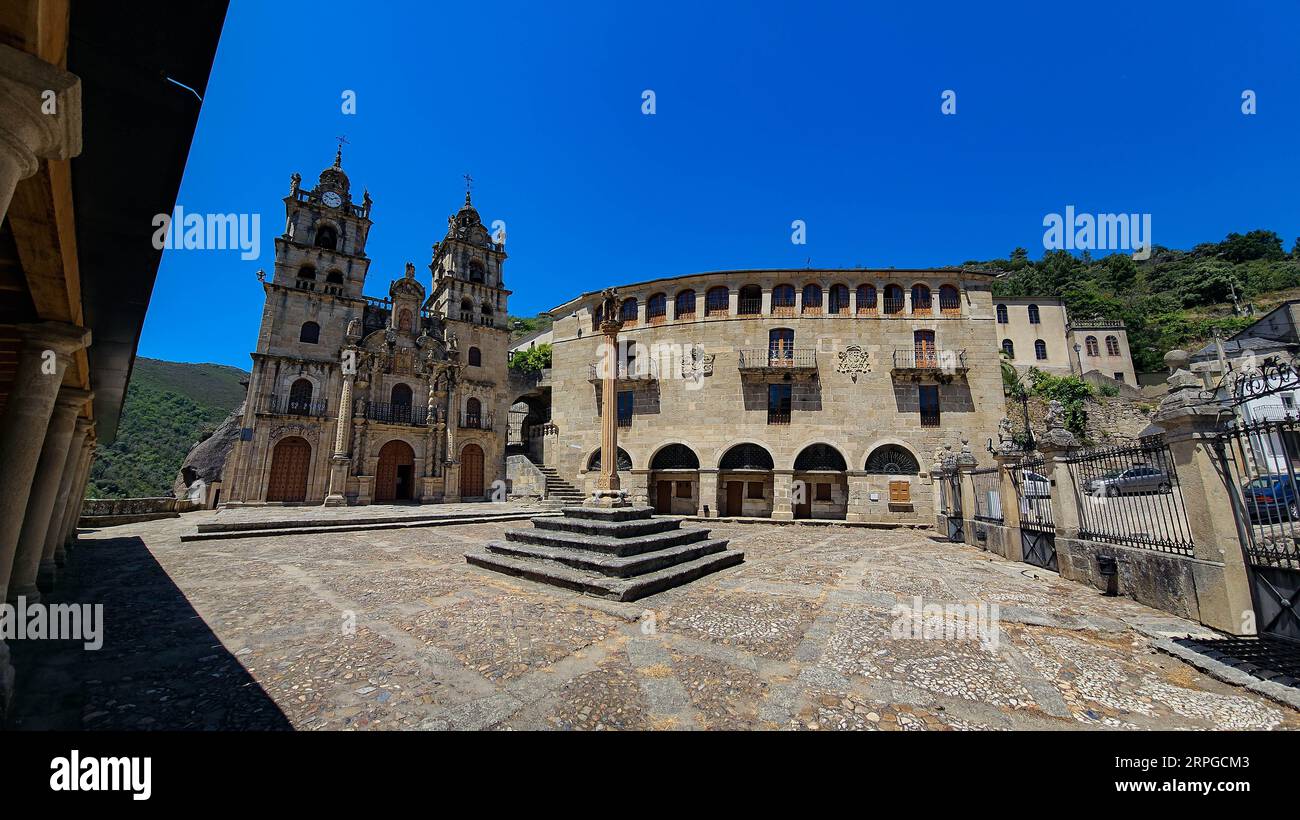 Church and stone square Stock Photo - Alamy