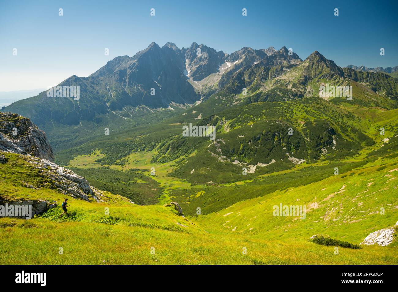Alpine panorama capturing the High Tatras as seen from the Belianske ...