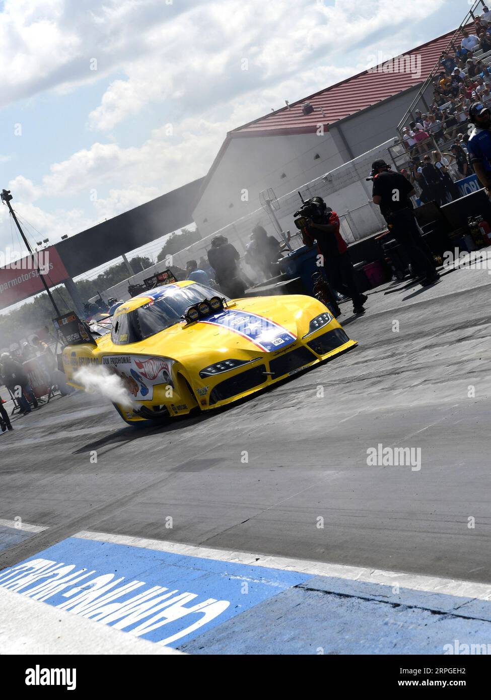 INDIANAPOLIS, IN - SEPTEMBER 04: Ron Capps (1 FC) RCM Toyota GR Supra ...