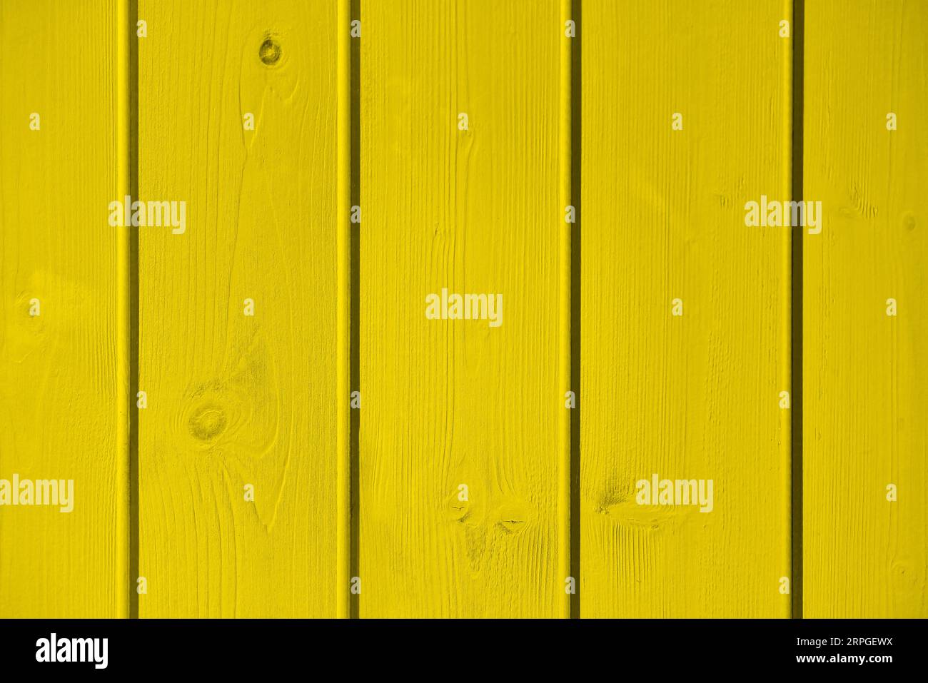 Wooden planks background painted in yellow color. Wooden texture. Well ...