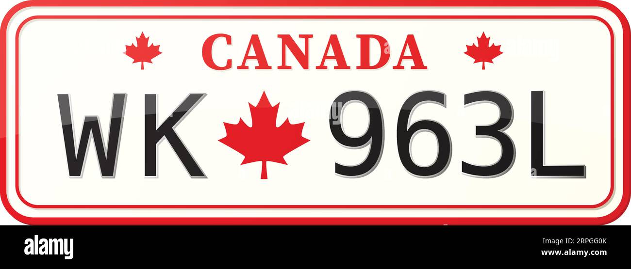 Car license plate canada Stock Vector Images - Alamy