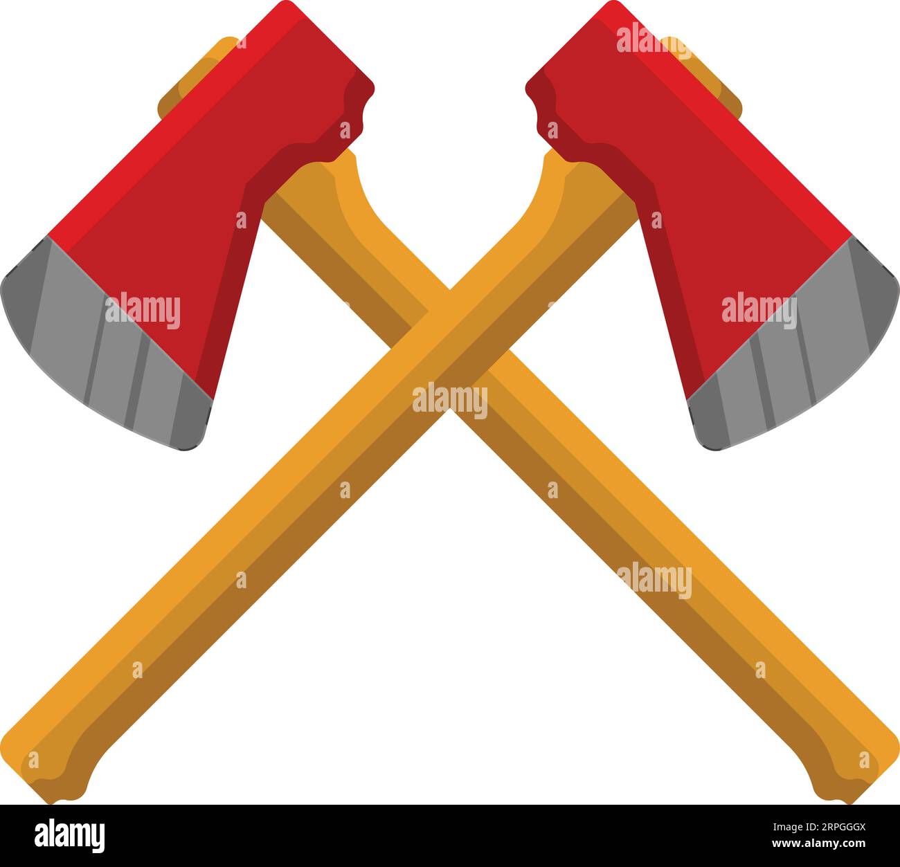 Two red axe on a white background Royalty Free Vector Image Stock ...