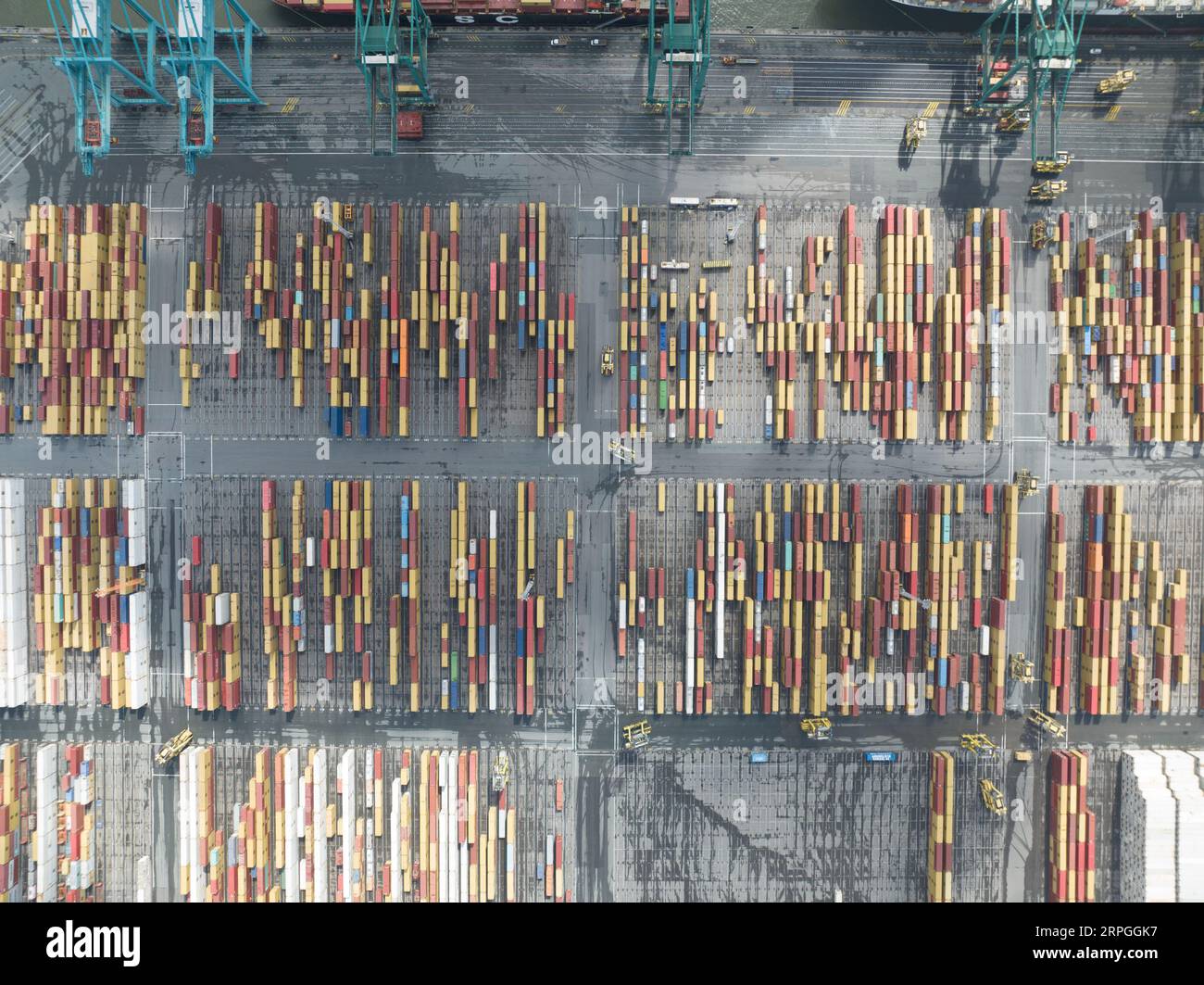 Aerial View of Container Terminal at Port of Antwerpen Stock Photo - Alamy
