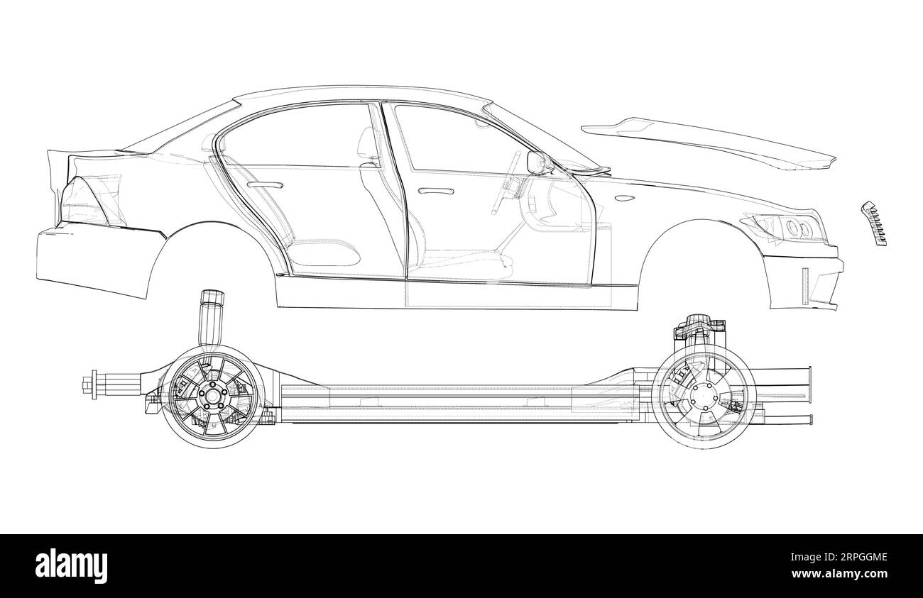 Electric car blueprint hi-res stock photography and images - Alamy