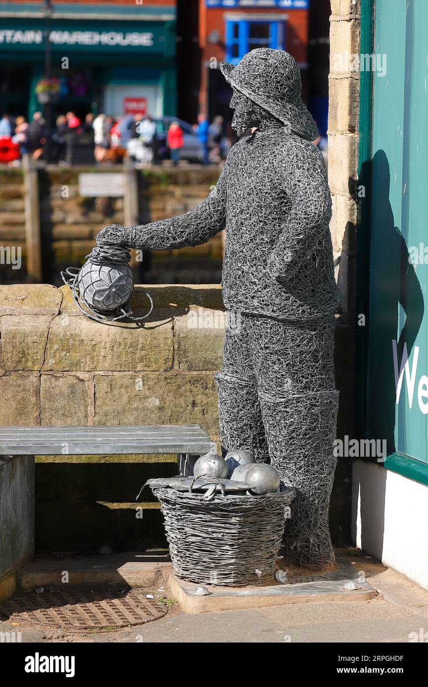 Fisherman sculpture known as Bridgender which is located in the North ...