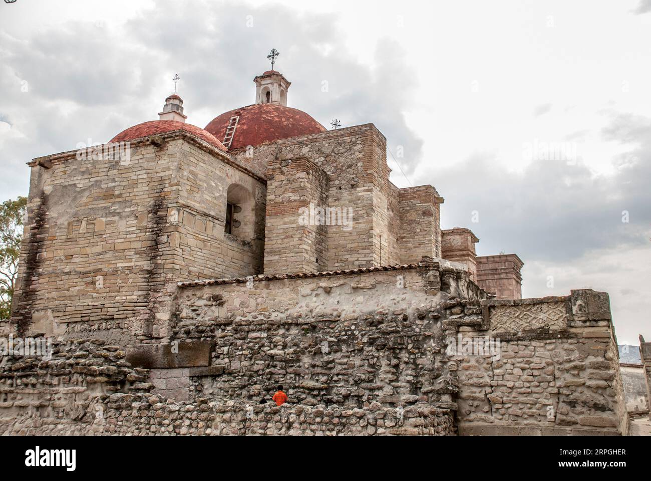 Catolic Temple of San Pablo Villa de Mitla. Old church in Oaxaca ...
